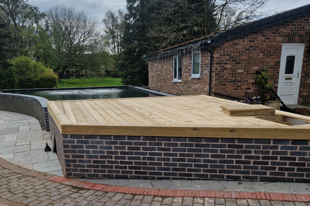 A Spectacular Raised Contemporary Pond Build Blackrod